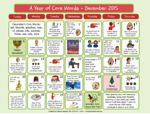 PrAACtically December: A Year of Core Vocabulary Words : PrAACtical AAC