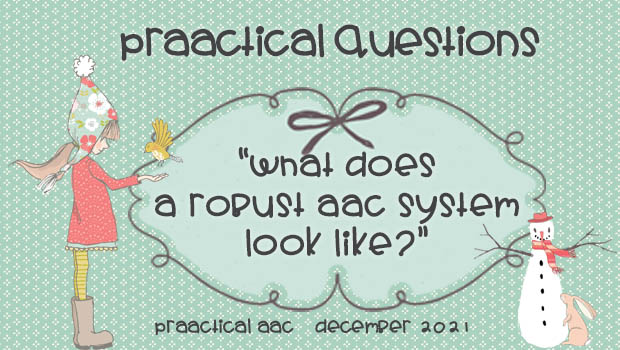 PrAACtical Questions: “What Does a Robust AAC System Look Like ...